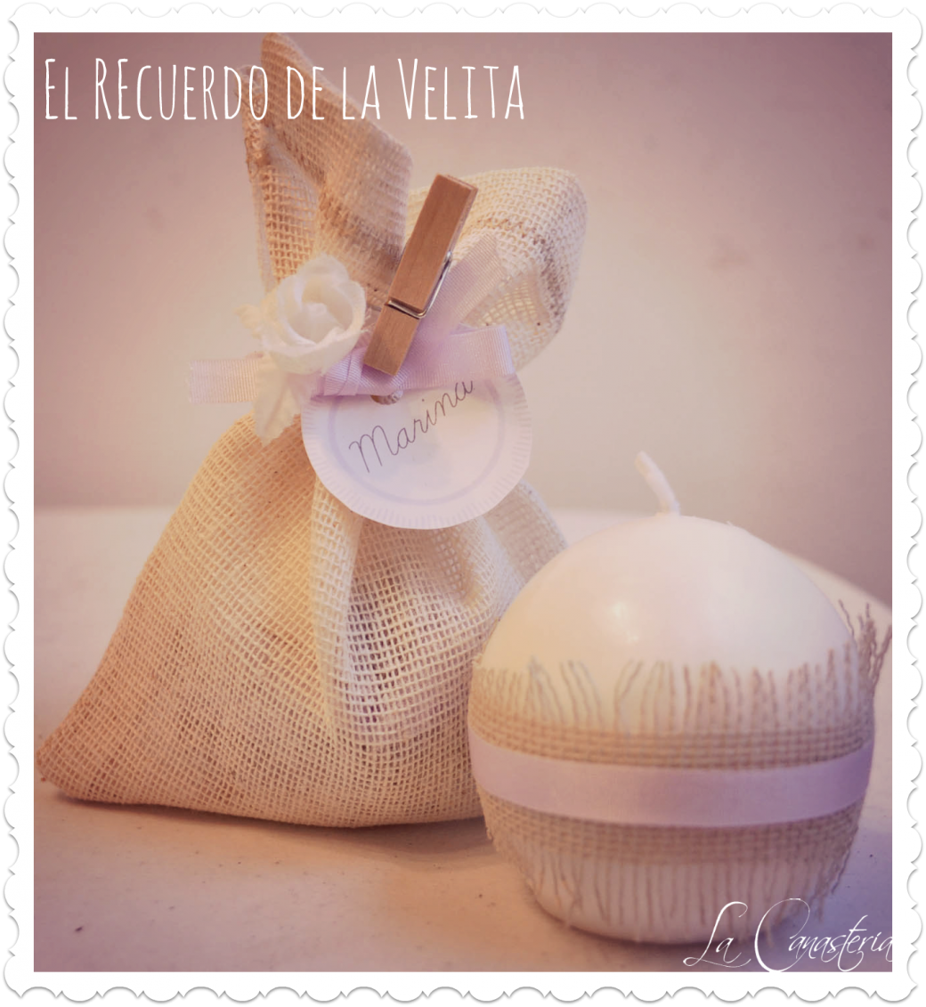 Recuerdos para eventos: Velas Shabby Chic - La Canastería Blog