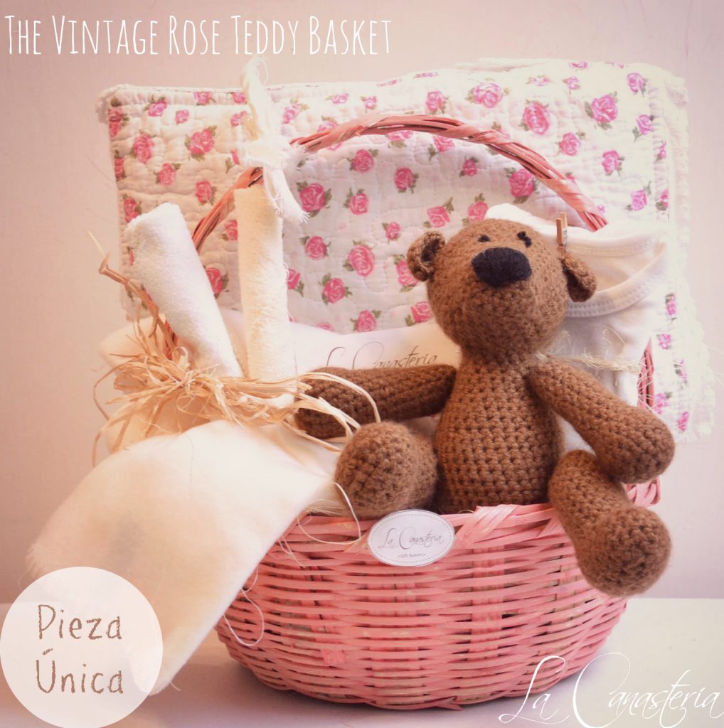 The Vintage Rose Teddy Basket - La Canastería Blog