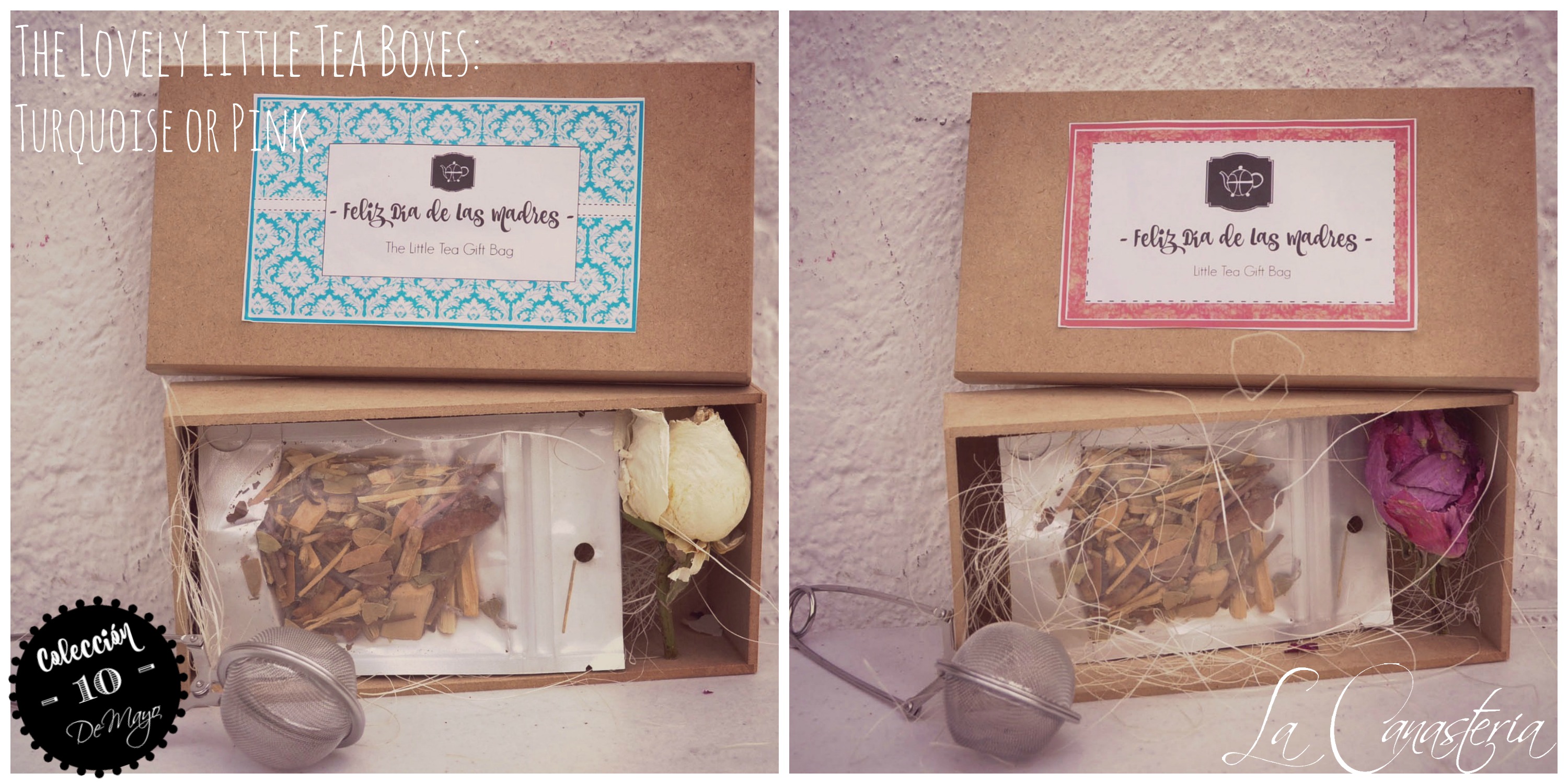 The Lovely Little Tea Boxes: Turqouise & Pink - La Canastería Blog